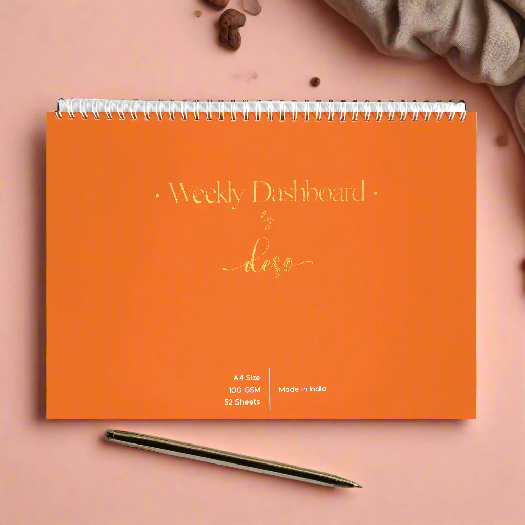 Weekly Dashboard Notepad - Cara Cara Orange - NEW PREMIUM VERSION – The Deso Project